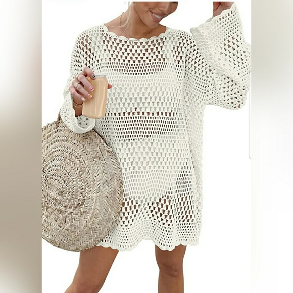 Swim | Women Swimsuit Crochet Swim Cover Up | Poshmark